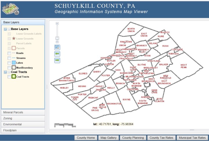SCHUYLKILL COUNTY UNVEILS NEW FREE MAP VIEWER WEBSITE – TamaquaArea.com